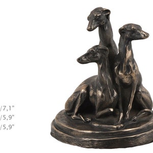 Urn for Dog’s Ashes With a Whippets Statue, ART-DOG Cremation Box ...