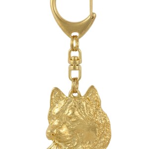 Alaskan Malamute, Mal or Mally, Millesimal Fineness 999, Dog Keyring ...