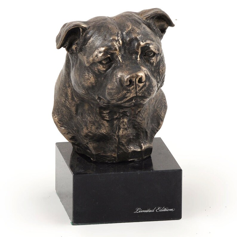 English Staffordshire Terrier, Dog Marble Statue, Limited Edition ...