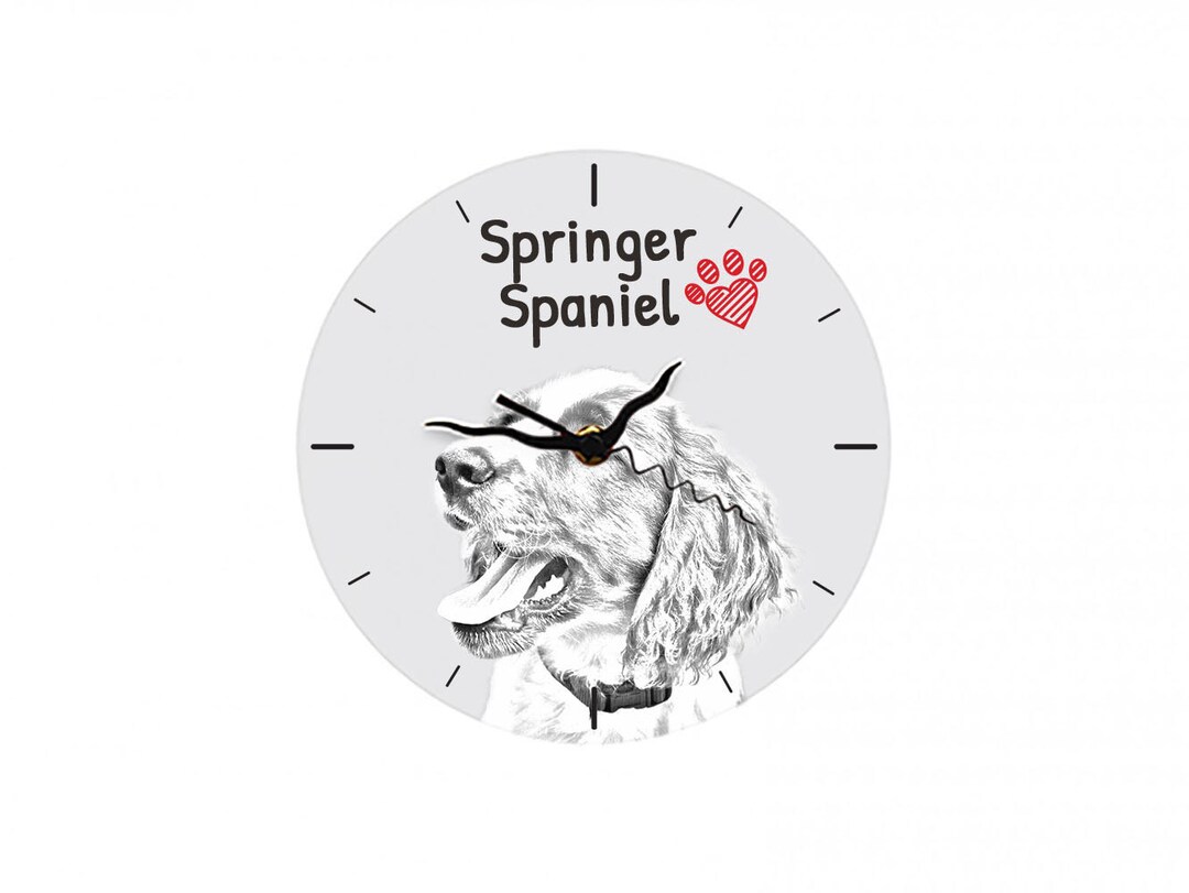 Springer Spaniel, Free Standing MDF Floor Clock With an Image of a Dog ...