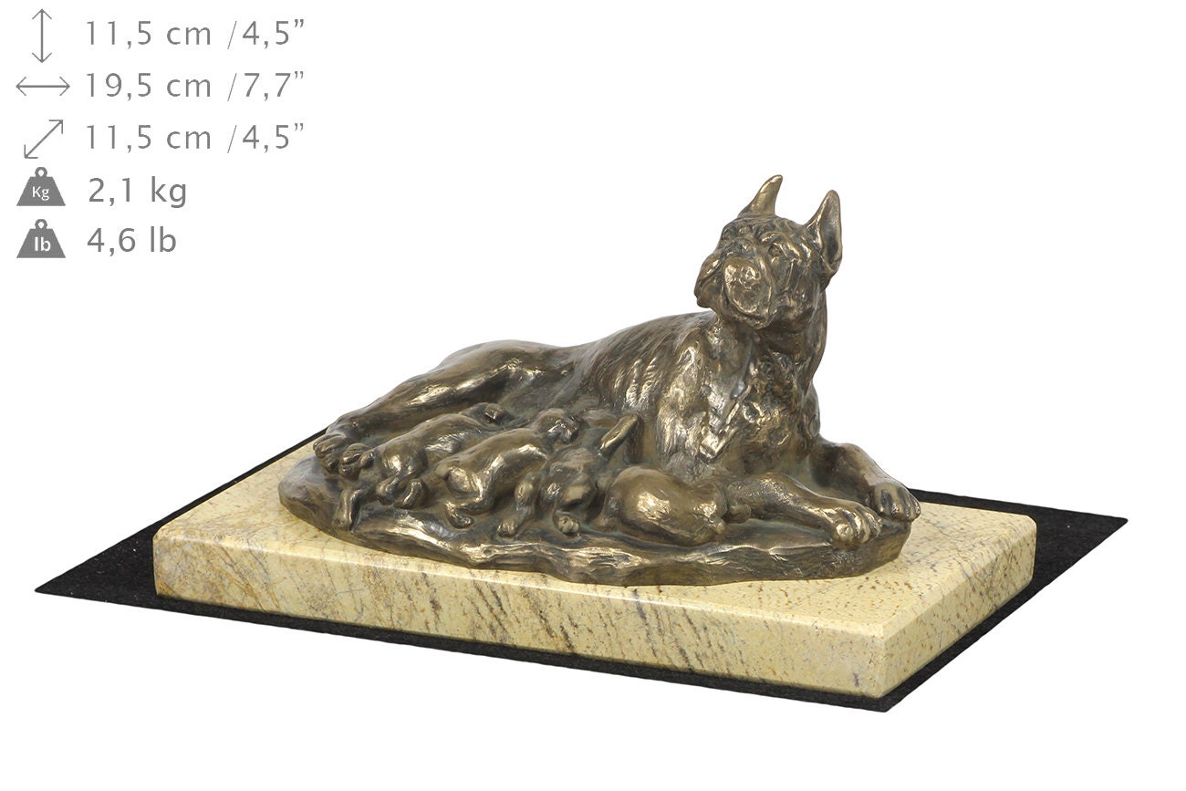 Boxer Dog Sand Marble Base Statue Limited Edition Artdog. | Etsy