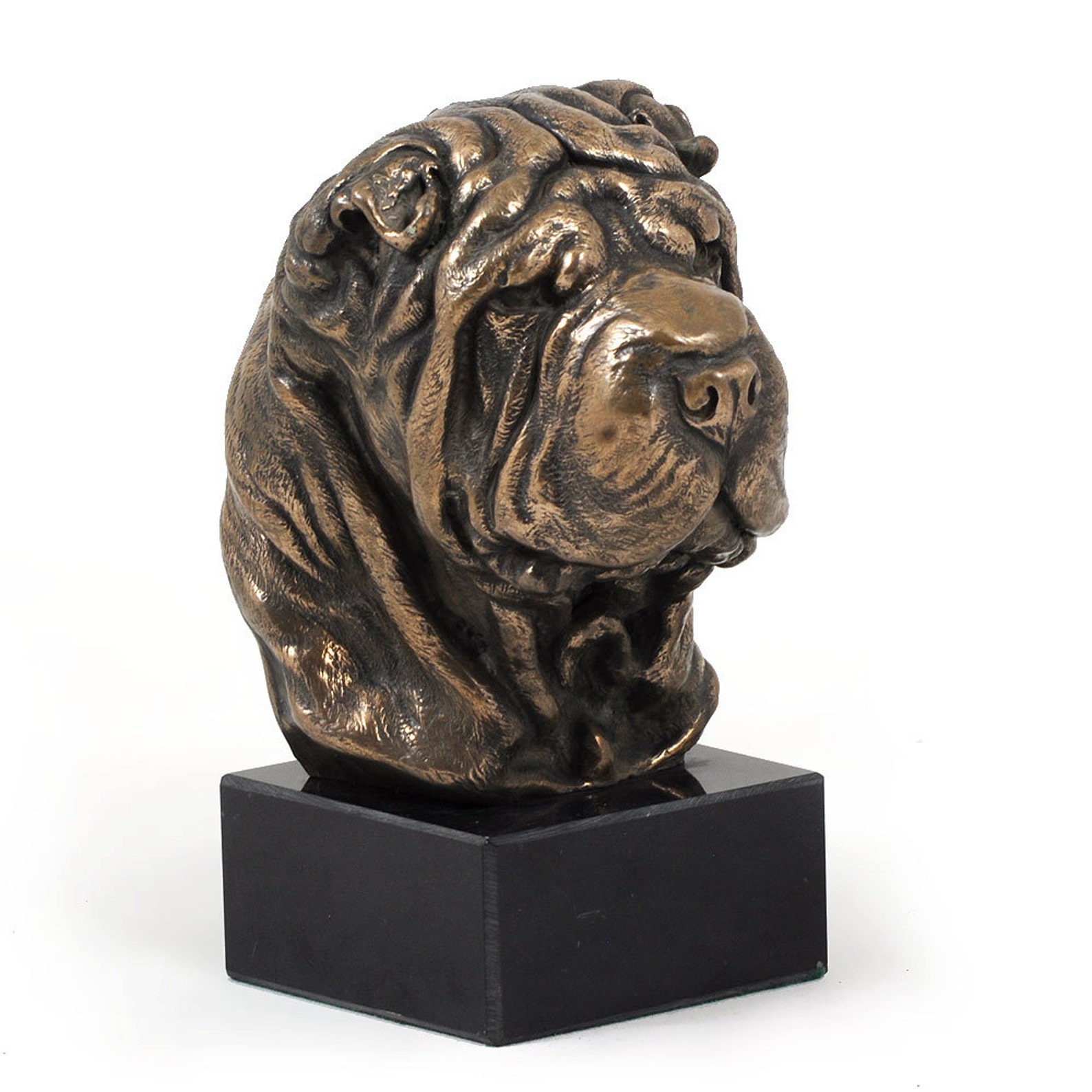 Shar Pei dog marble statue limited edition ArtDog. Made of | Etsy