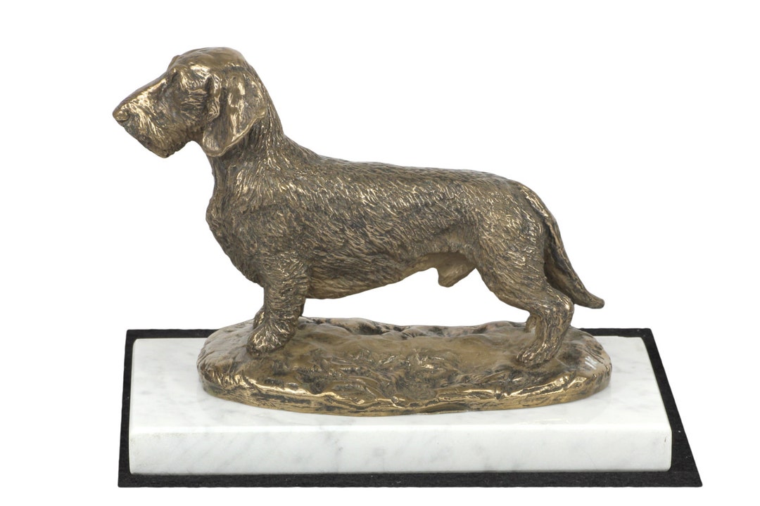 Dachshund, Dog White Marble Base Statue, Limited Edition, Artdog. Made ...