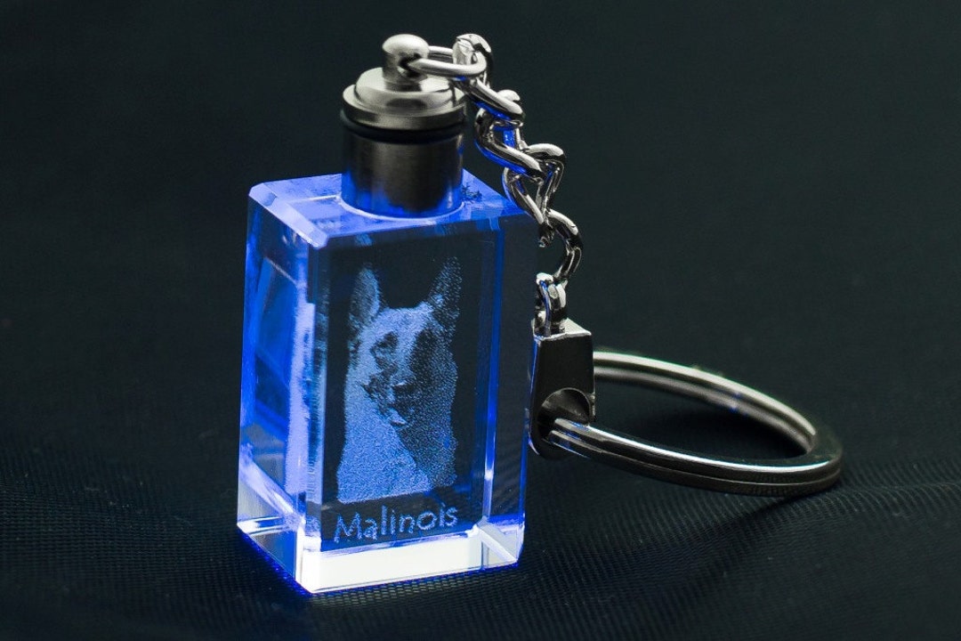 Belgian Shepherd, Malinois, Dog Crystal Keyring, Keychain, High Quality ...