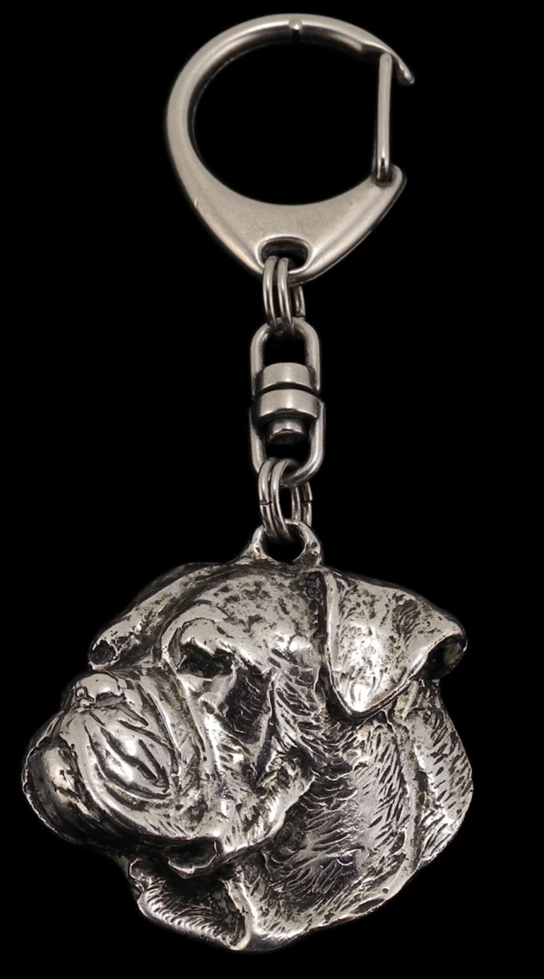 American Bulldog, Dog Keyring, Keychain, Limited Edition, Artdog . Dog ...