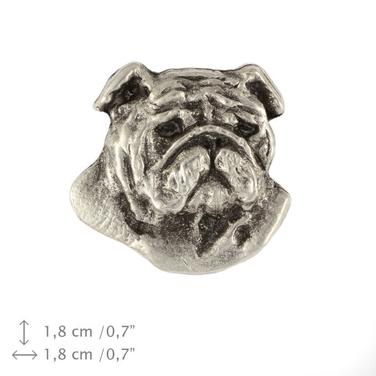 NEW, Bulldog, English Bulldog (head), Dog Pin, in Casket, Limited ...