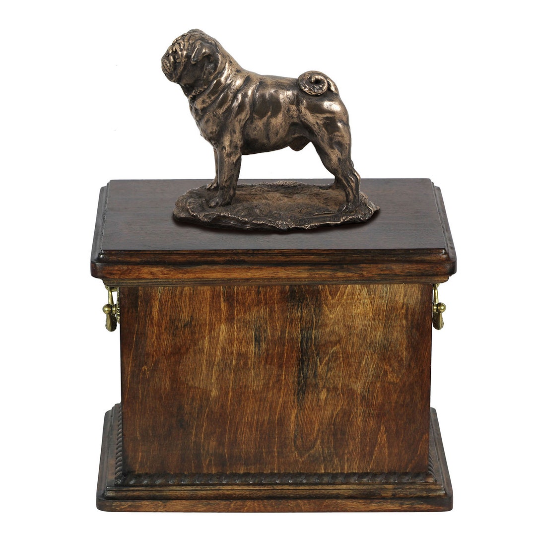 Urn for Dogs Ashes With a Pug Statue ART-DOG - Etsy