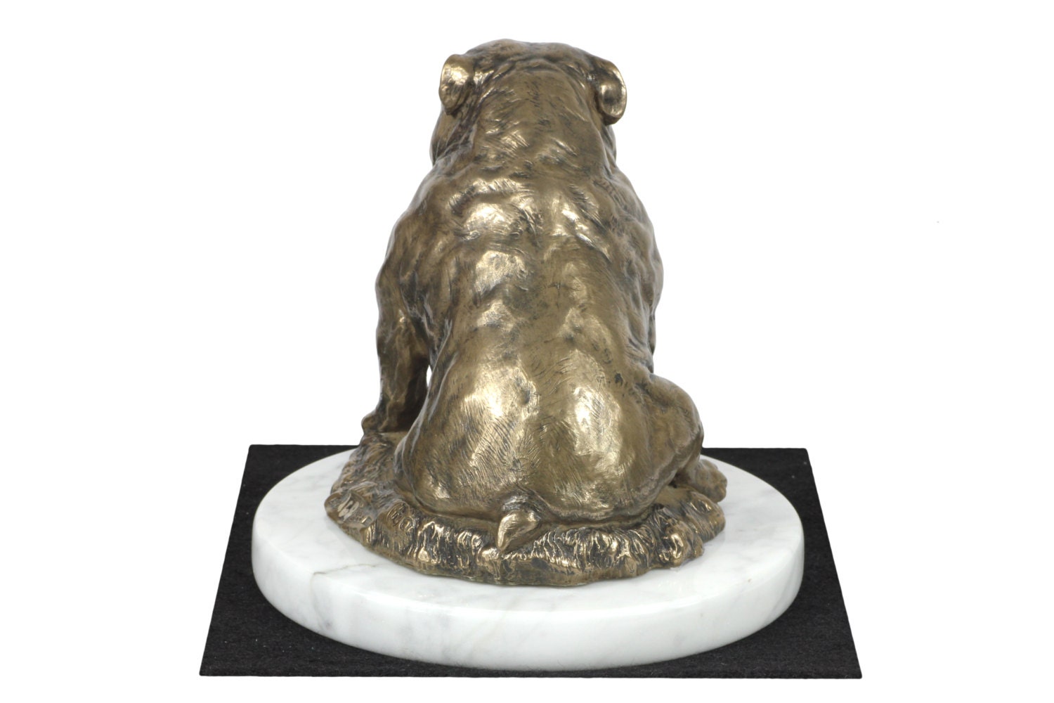 Bulldog English Bulldog Dog White Marble Base Statue | Etsy