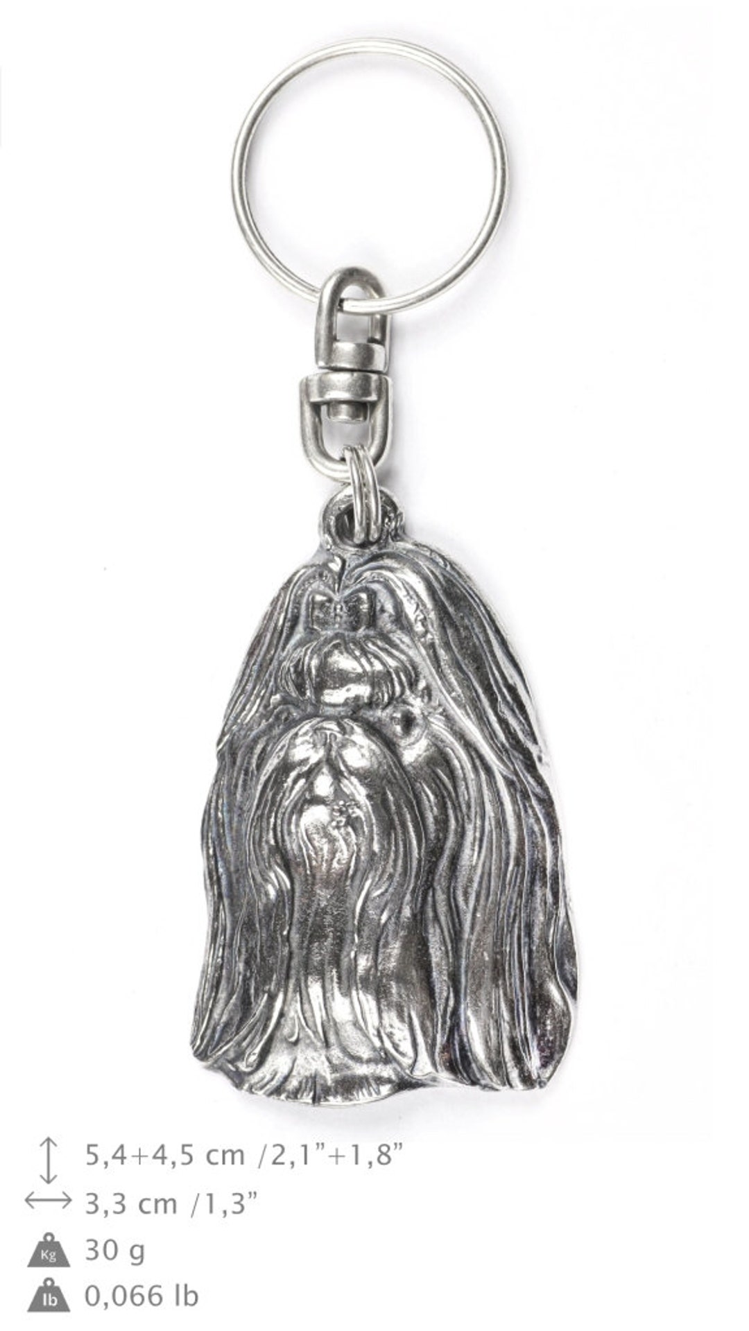 NEW, Shih-tzu Longhaired (with Ribbon), Dog Keyring, Key Holder ...