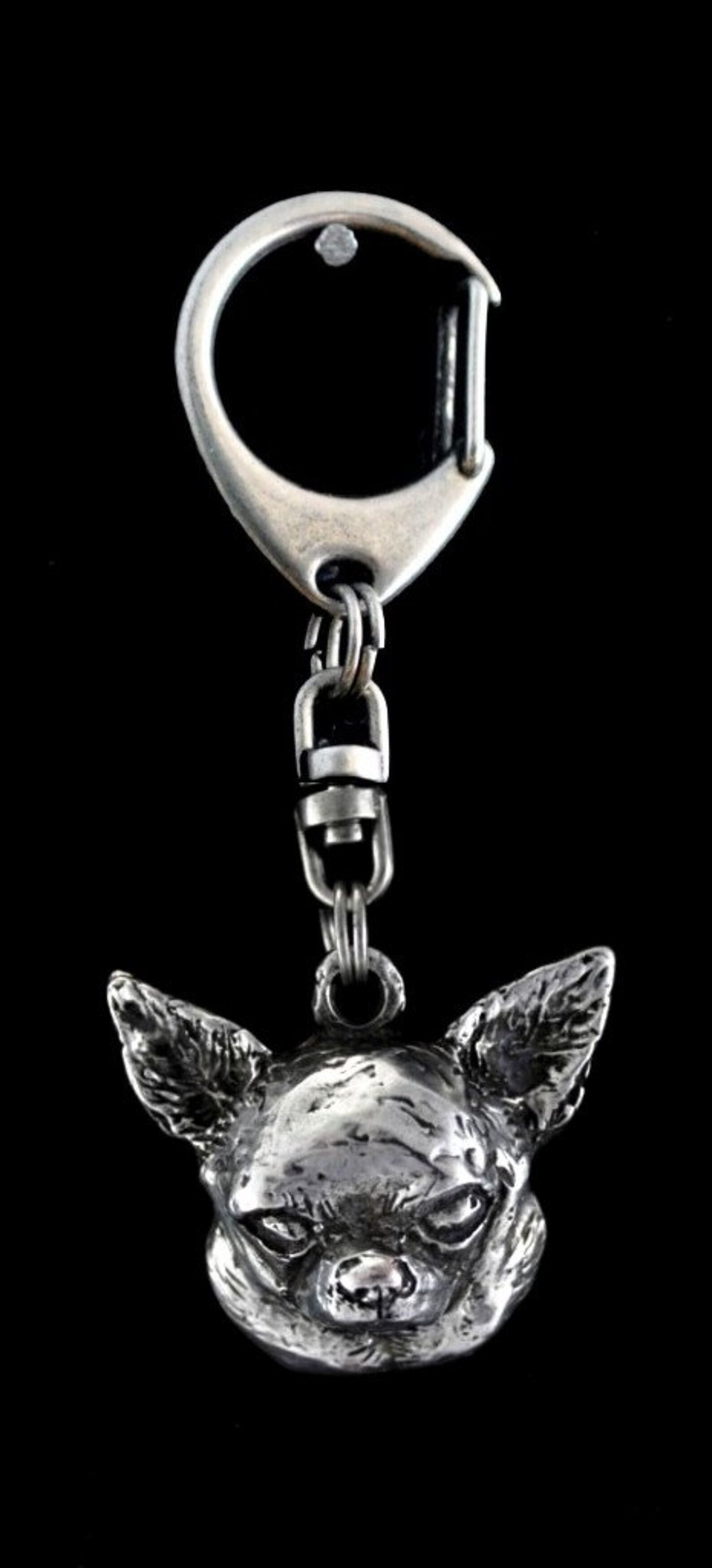 Chihuahua smooth Haired, Dog Keyring, Keychain, Limited Edition, Artdog ...