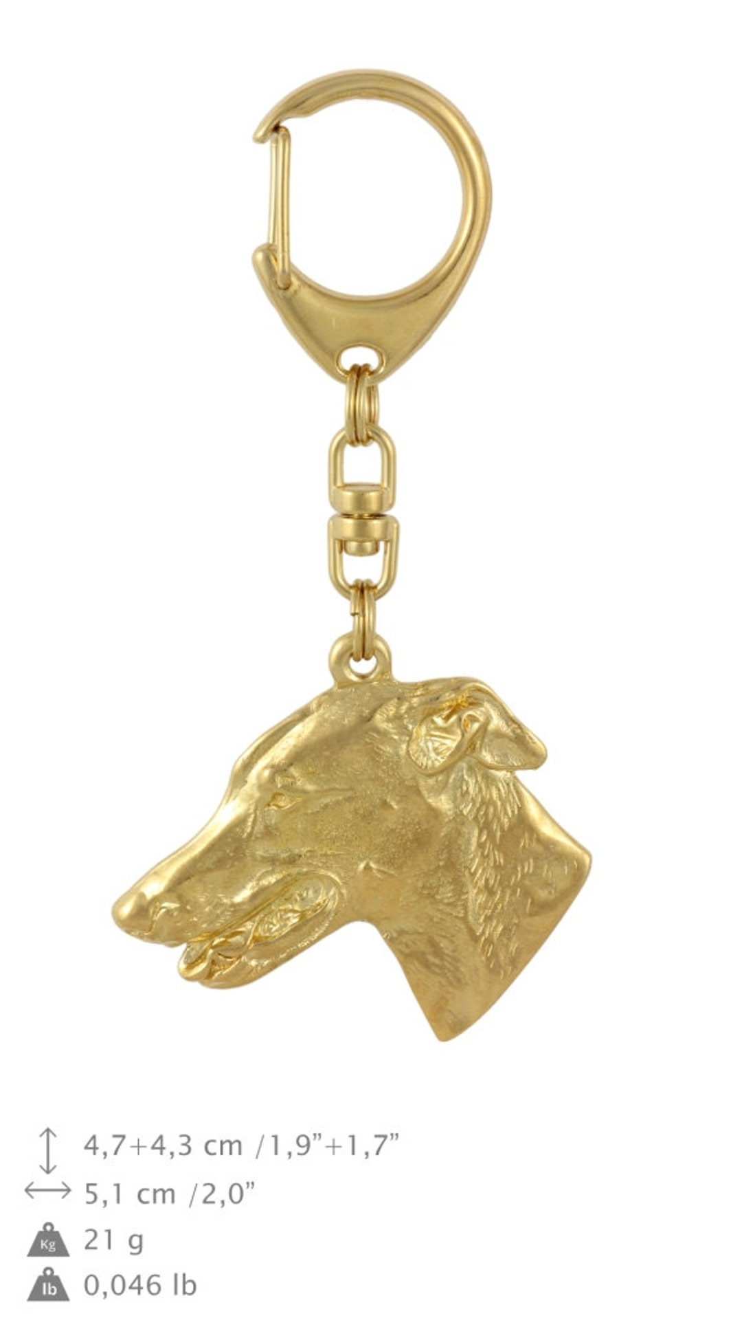 Lebrel inglés, Inglés Greyhound, 999 milésimas, llavero perro, un ...