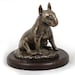 Bull Terrier (sitting), Dog Wooden Base Statue, Limited Edition, Artdog ...