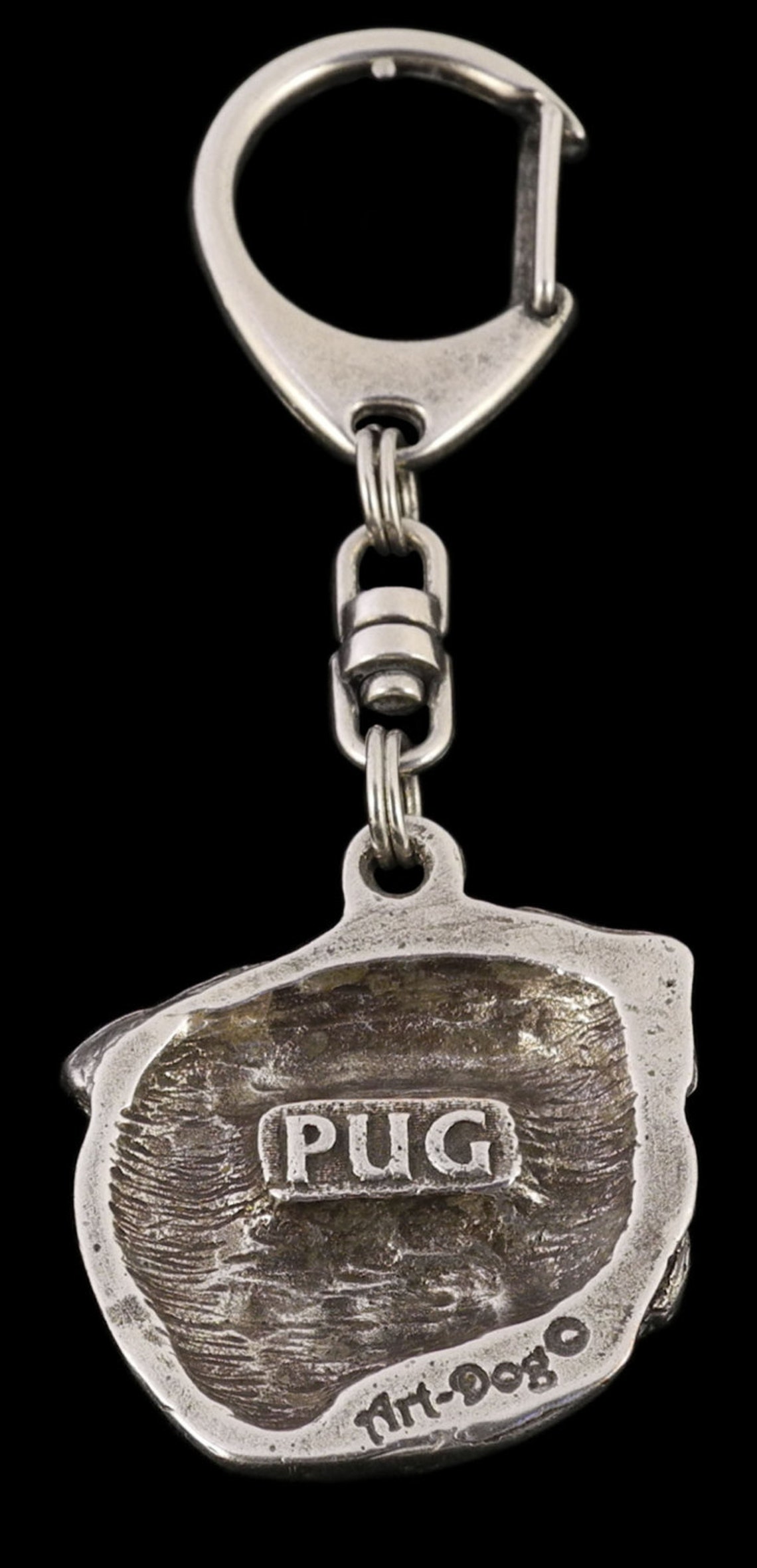 Pug Dog Keyring Keychain Limited Edition Artdog . Dog - Etsy