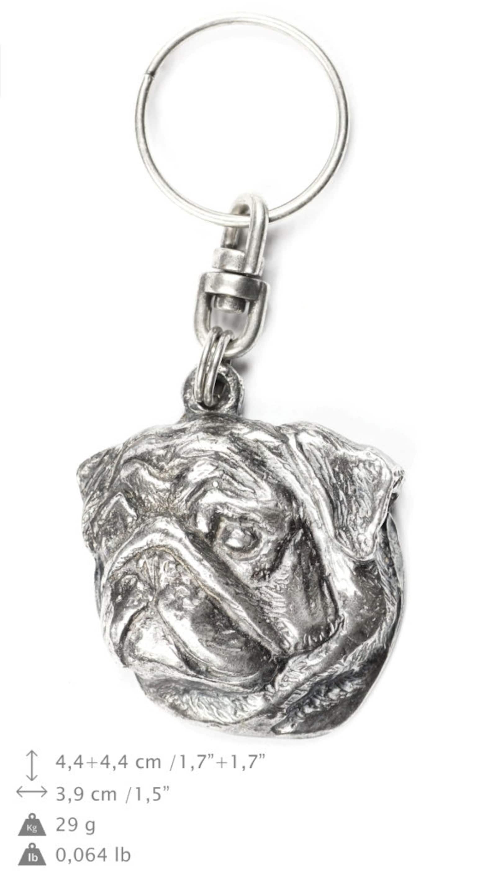 NEW, Pug, Dog Keyring, Key Holder, in Casket, Limited Edition, Artdog ...