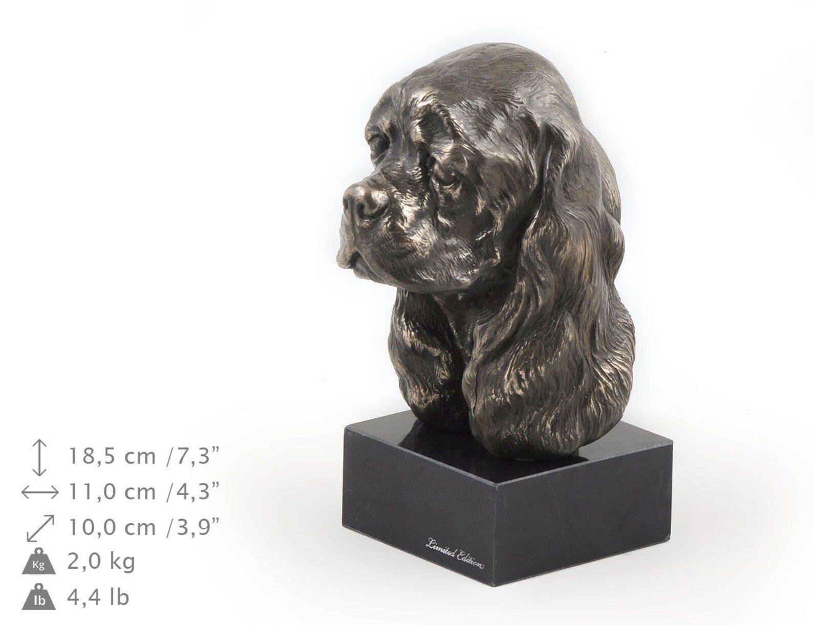 American Cocker Spaniel Dog Marble Statue Limited Edition - Etsy