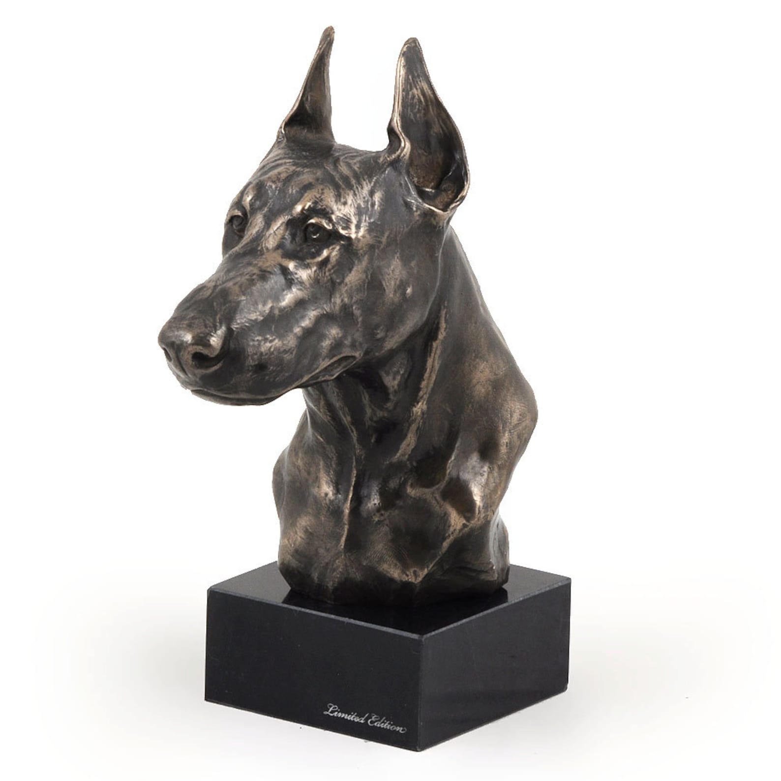 Doberman (cropped), Dog Marble Statue, Limited Edition, Artdog. Made of ...
