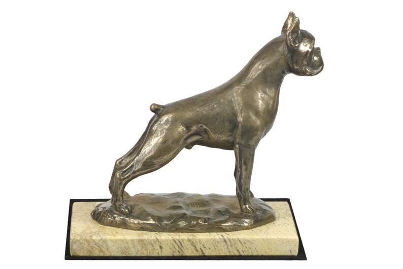 Boxer Dog Sand Marble Base Statue Limited Edition Artdog. - Etsy