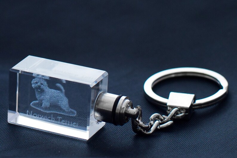 Norwich Terrier Dog Crystal Keyring Keychain High Quality | Etsy