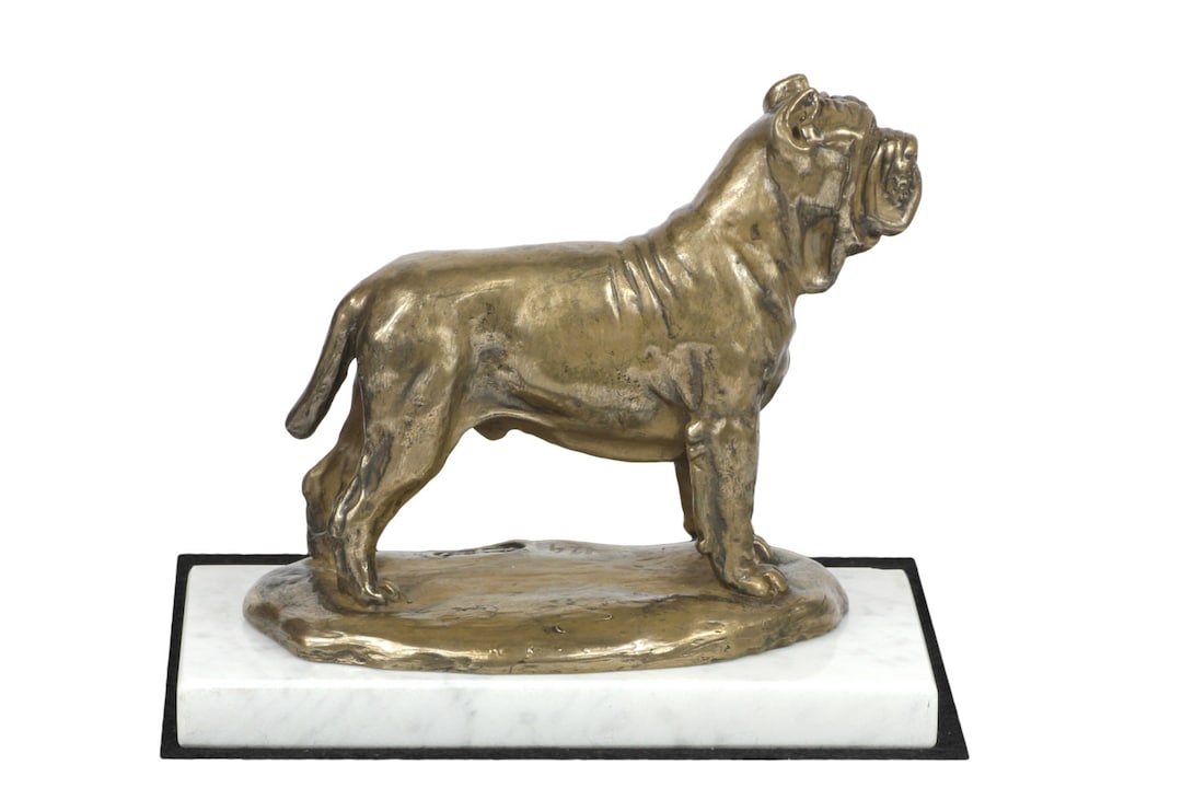 Neapolitan Mastiff, Dog White Marble Base Statue, Limited Edition ...