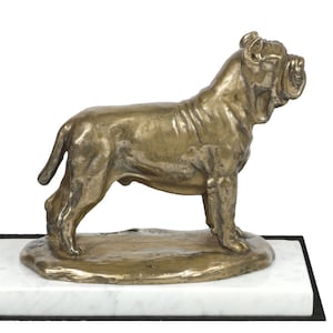 Neapolitan Mastiff, Dog White Marble Base Statue, Limited Edition ...