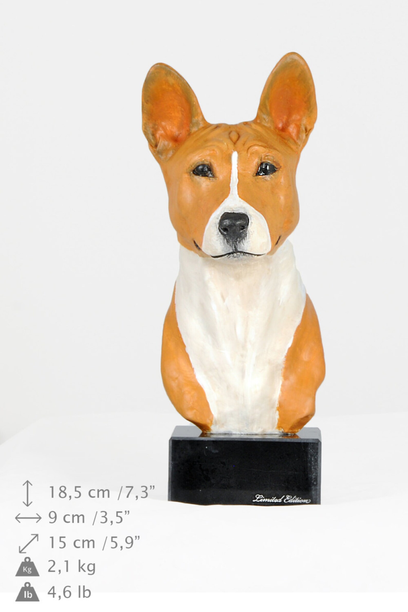 Basenji, Dog Marble Statue, Painted, Limited Edition, Make Your Own ...