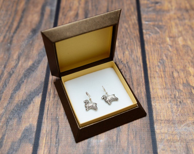 English Cocker Spaniel Silver-plated Earrings With an Image of a Pure ...
