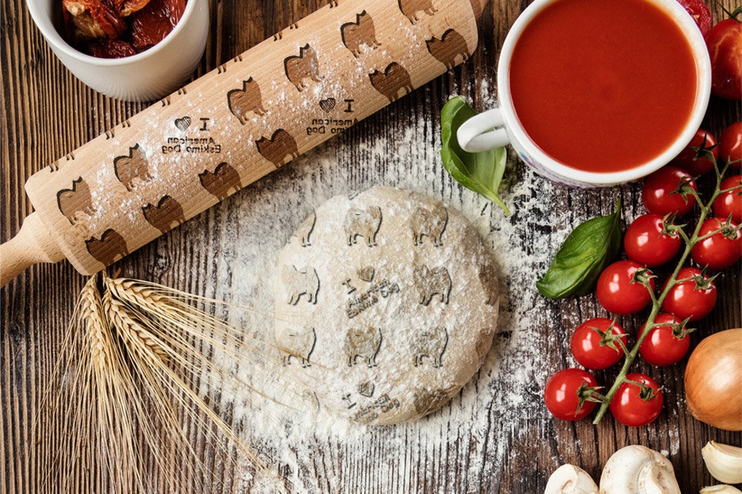 Engraved Rolling Pin - American Eskimo Dog - Laser Engraved Rolling Pin ...