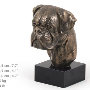 Boxer (uncropped), Dog Marble Statue, Limited Edition, Artdog. Made of ...