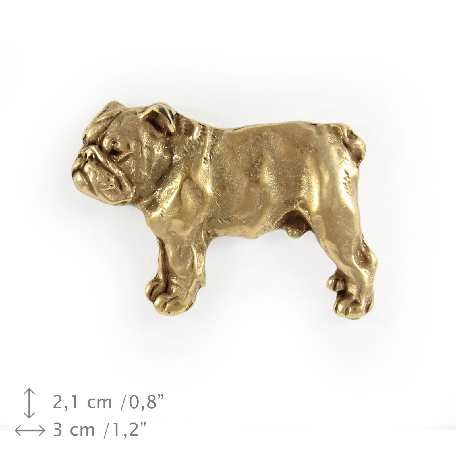 NEW Bulldog English Bulldog Dog Pin in Casket Gold - Etsy
