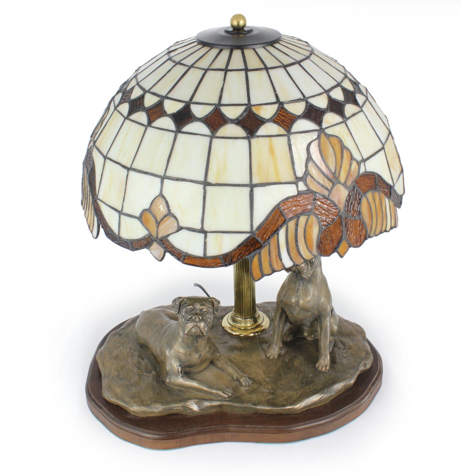 Boxer, Dog Lamp Statue, Tiffany Shade, Limited Edition, Artdog - Etsy