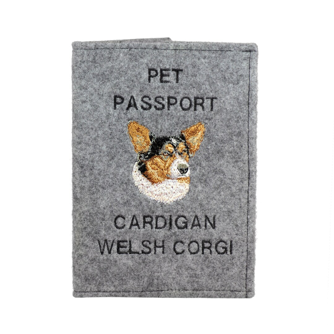 Cardigan Welsh Corgi - Passport Wallet for the Dog With Embroidered ...