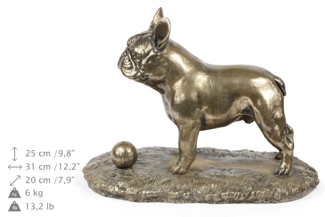 French Bulldog with Ball Exclusive Dog on Base Statue - Etsy
