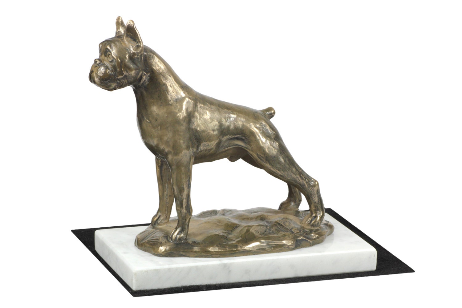 Boxer Dog White Marble Base Statue Limited Edition Artdog. | Etsy