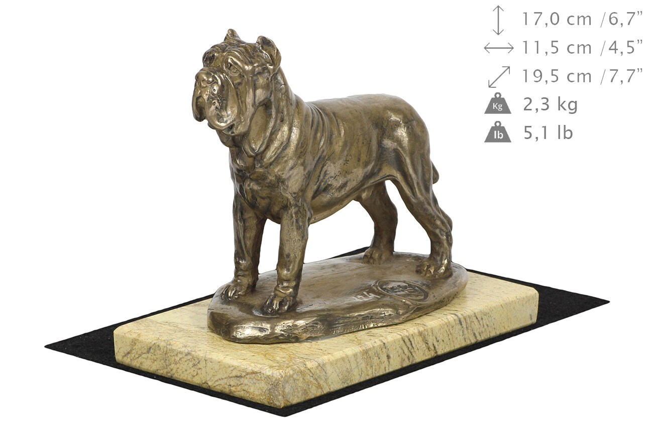 Neapolitan Mastiff , Dog Sand Marble Base Statue, Limited Edition ...