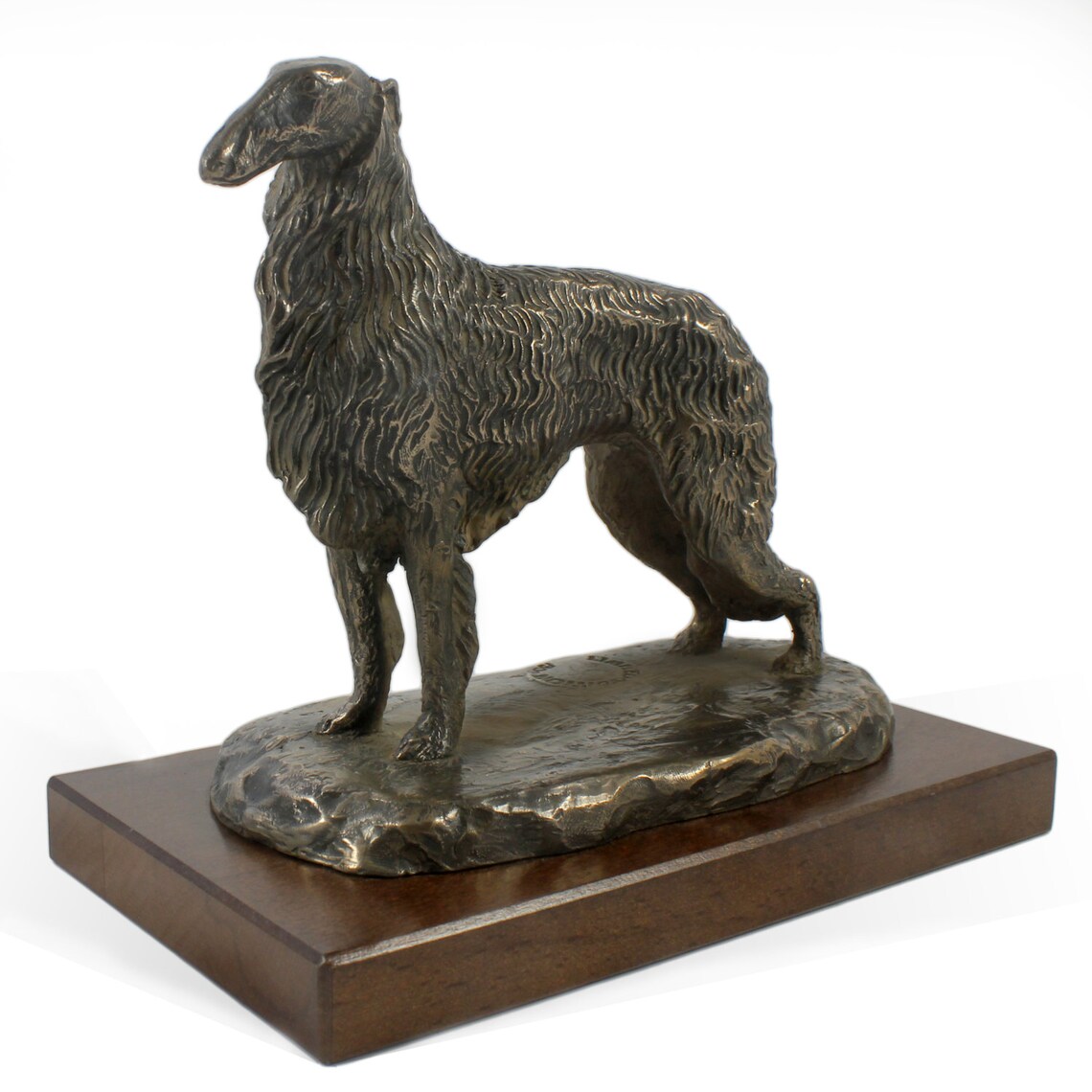 Borzoi Standing Dog Wooden Base Statue Limited Edition | Etsy