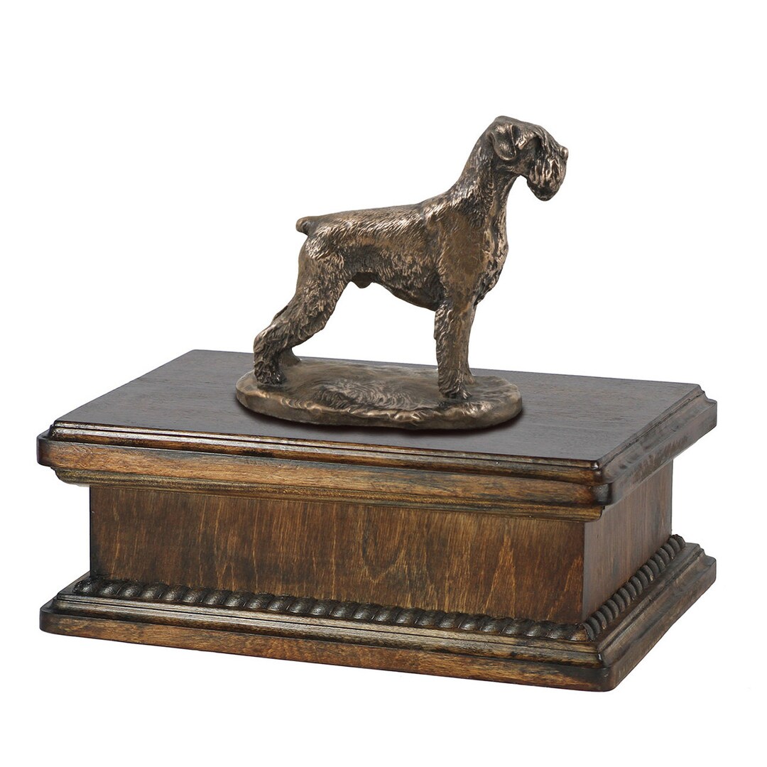 Exclusive Urn for Dog Ashes With a Schnauzer Uncropped Statue, Relief ...