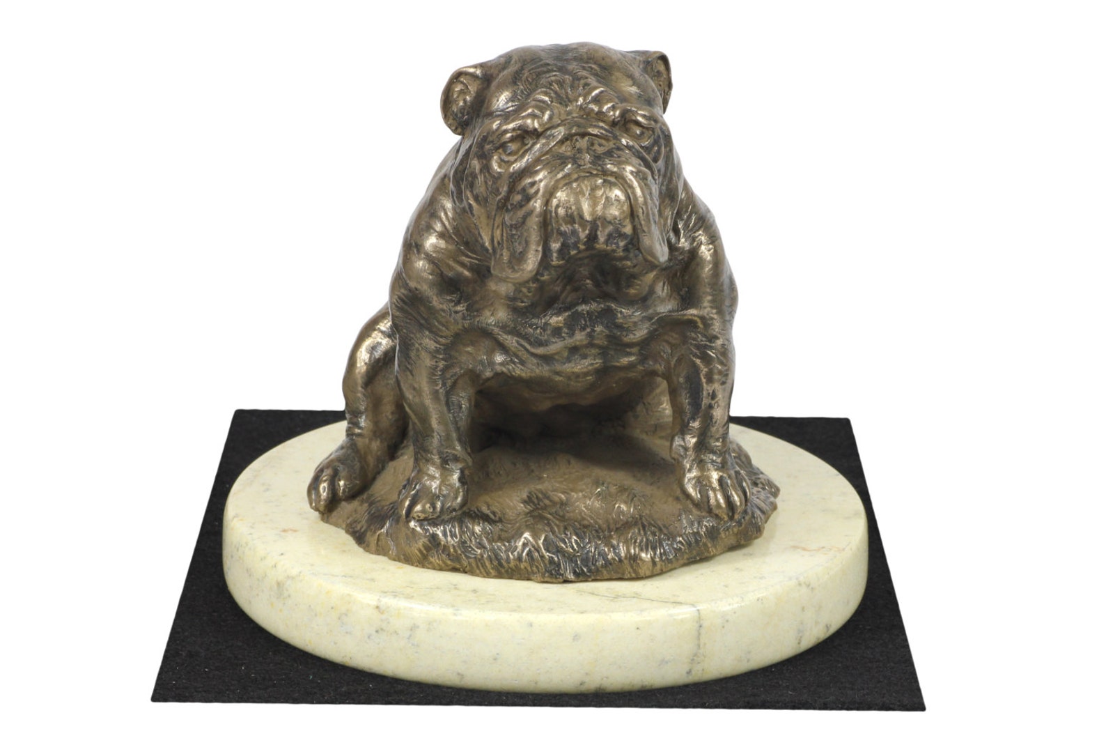 Bulldog English Bulldog Dog Sand Marble Base Statue - Etsy