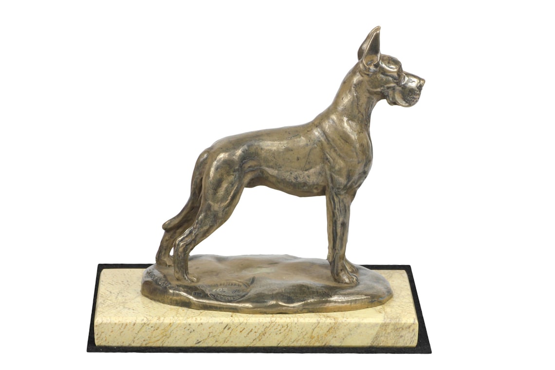 Great Dane Dog Sand Marble Base Statue Limited Edition - Etsy
