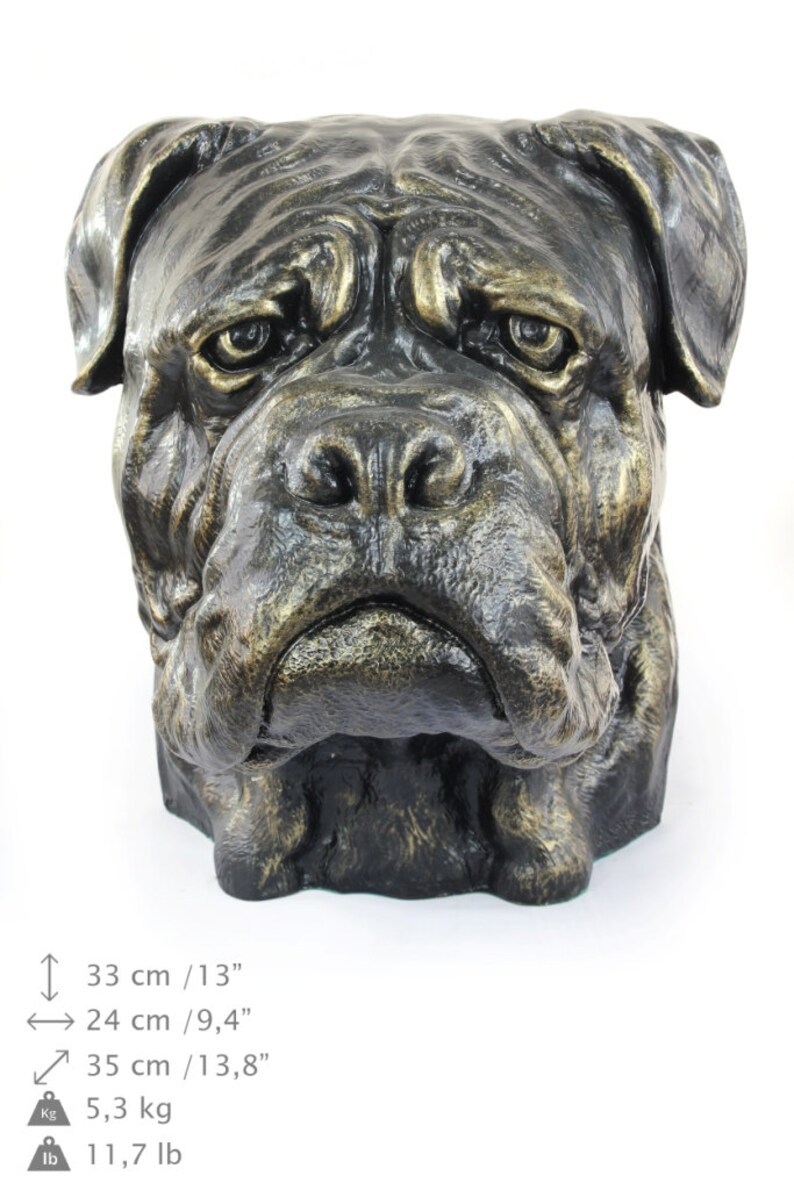 Bullmastiff Dog Big Head Statue Limited Edition Artdog - Etsy