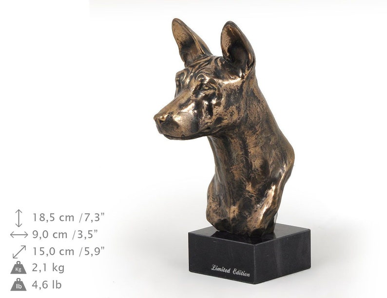 Basenji, Dog Marble Statue, Limited Edition, Artdog. Made of Cold Cast ...