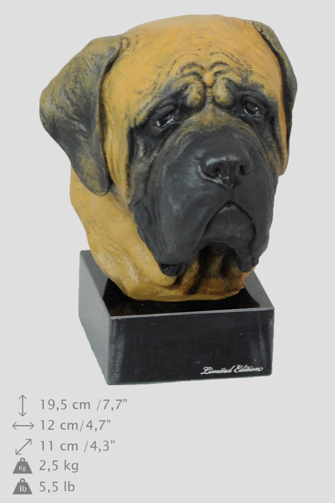 English Mastiff, Dog Marble Statue, Painted, Limited Edition, Make Your ...