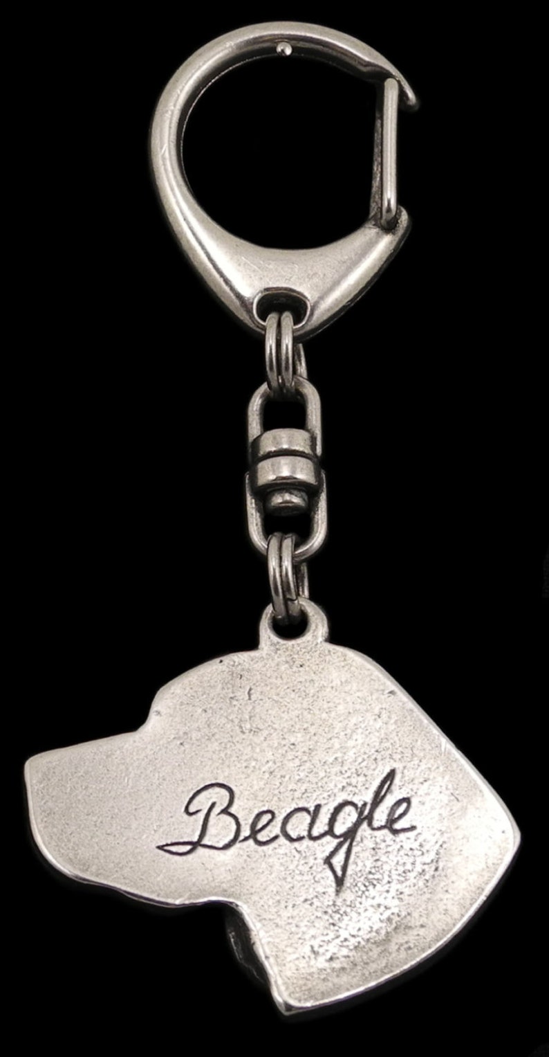 NEW, Beagle, Tricolour Beagle, Dog Keyring and Necklace in Casket ...