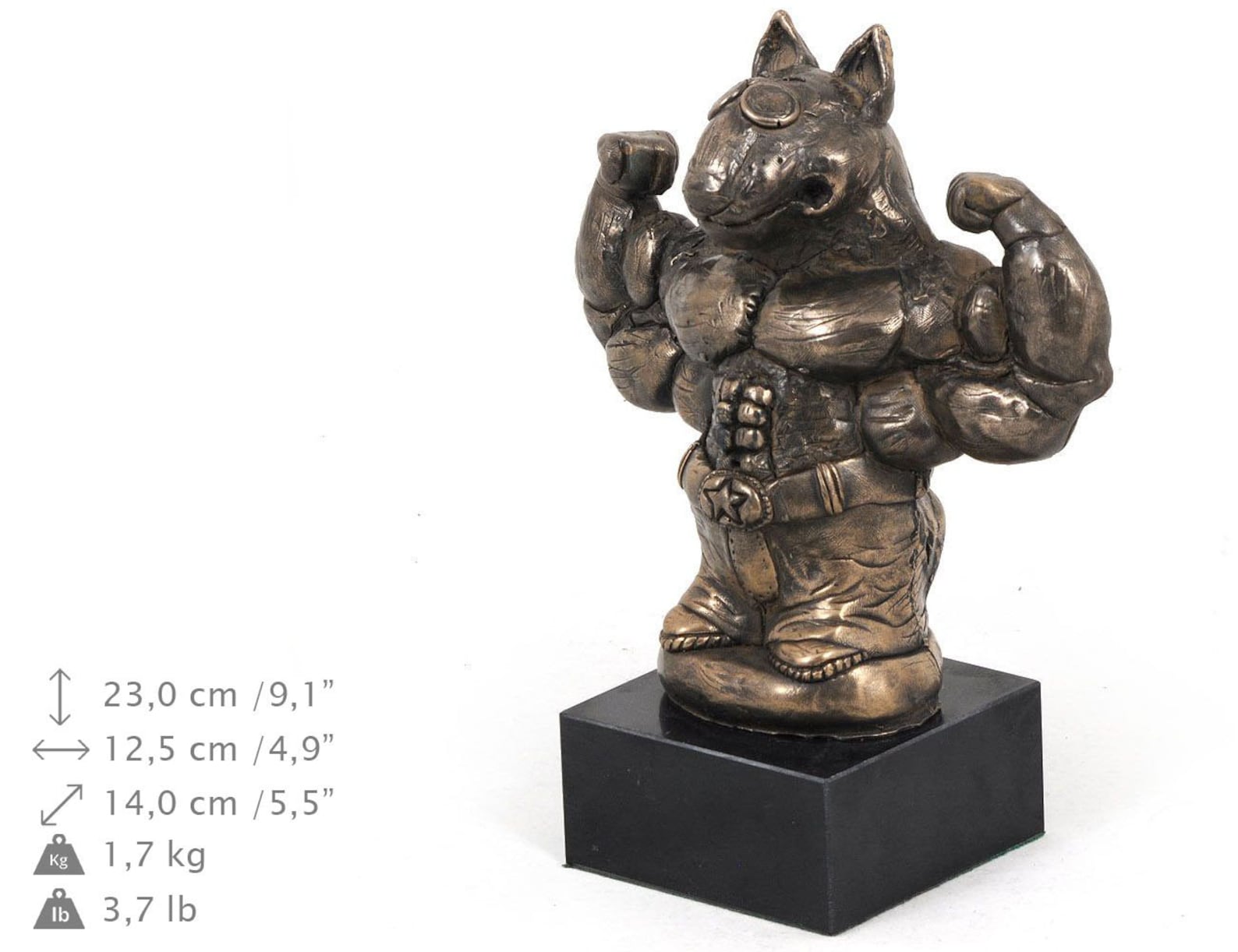 Bull Terrier (strongman), Dog Marble Statue, Limited Edition, Artdog ...