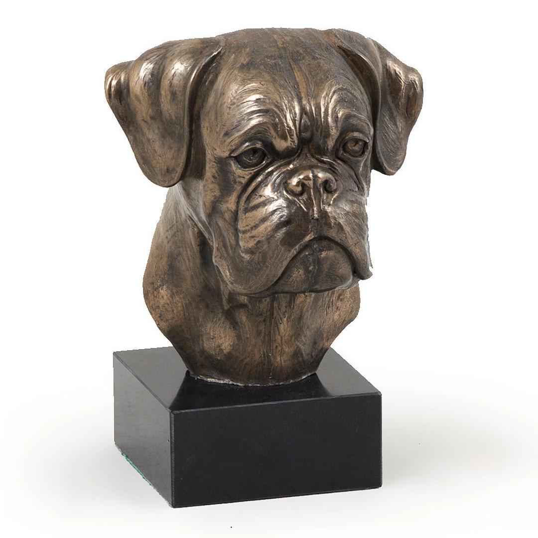 Boxer (uncropped), Dog Marble Statue, Limited Edition, Artdog. Made of ...