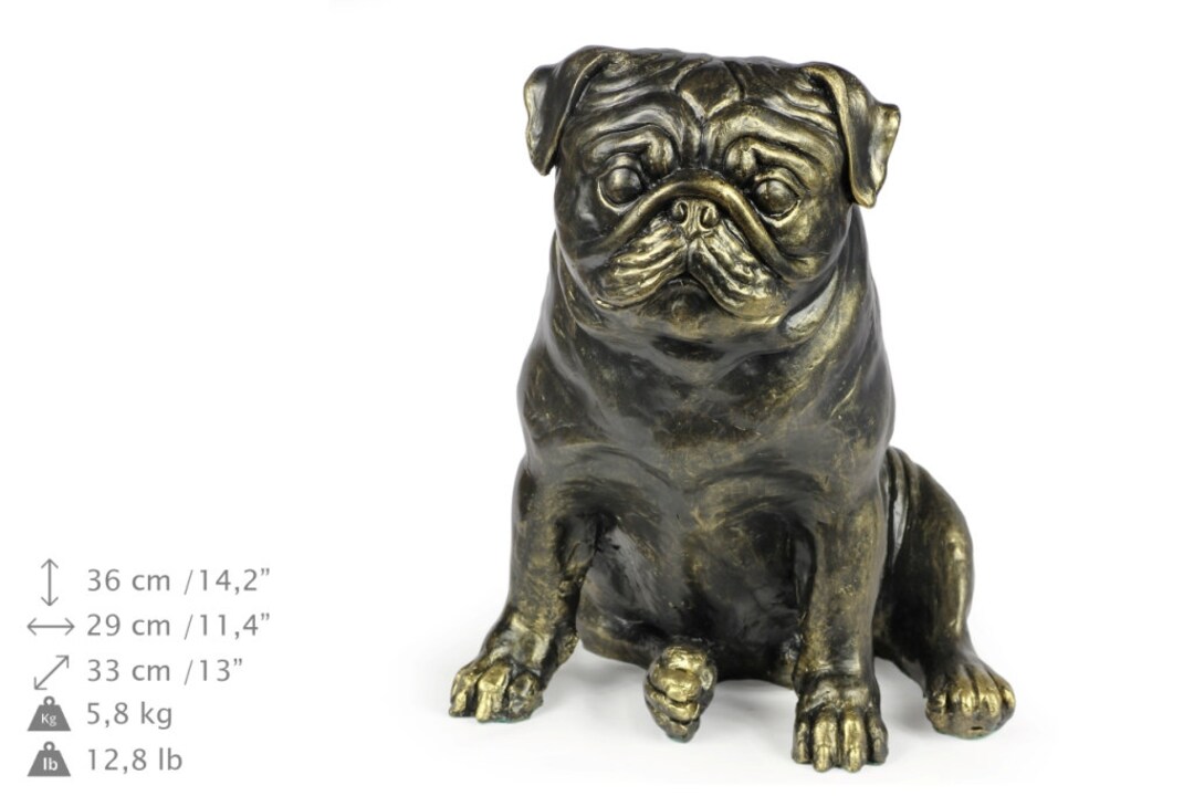 Pug, Dog Natural Size Statue, Limited Edition, Artdog - Etsy