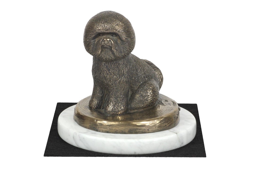Bichon Frise, Dog White Marble Base Statue, Limited Edition, Artdog ...