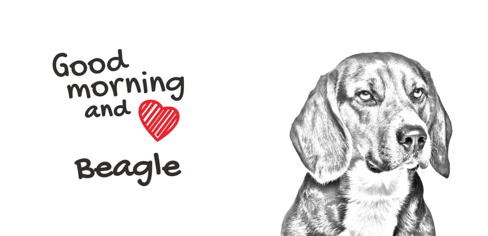 Beagle a Mug With a Dog. good Morning and | Etsy