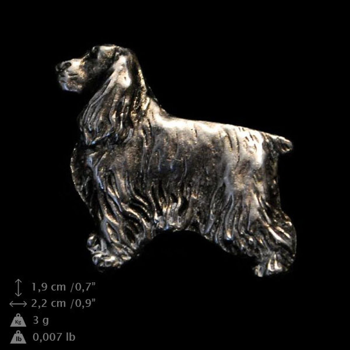 English Cocker Spaniel - Silver-plated Earrings With an Image of a Pure ...