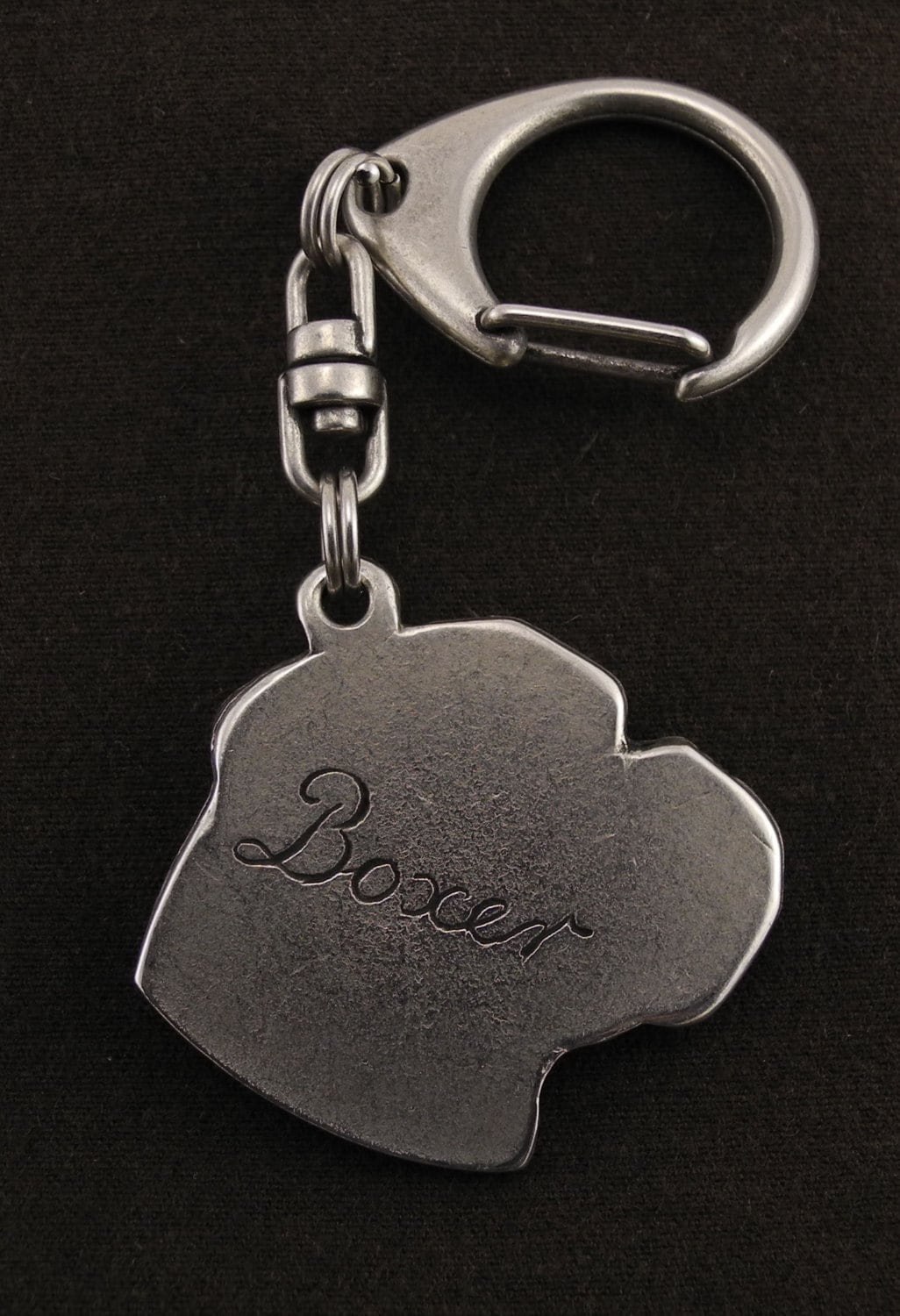 Boxer uncropped¬ Cut Dog Keyring Keychain Limited | Etsy