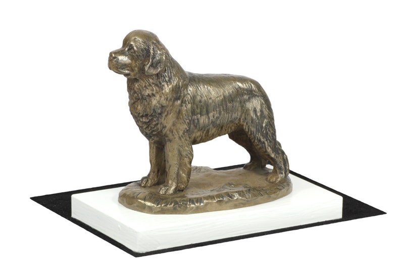 Newfoundland, Dog on White Wooden Base Statue, Limited Edition, Artdog ...